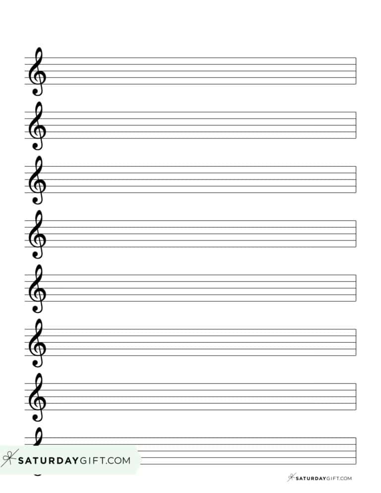 Blank Sheet Music - 100+ Free Printable Staff Paper Templates ...