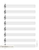 Blank Sheet Music - 100+ Free Printable Staff Paper Templates ...