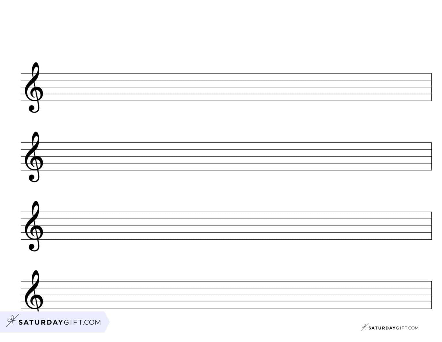 Blank Sheet Music - 100+ Free Printable Staff Paper Templates ...