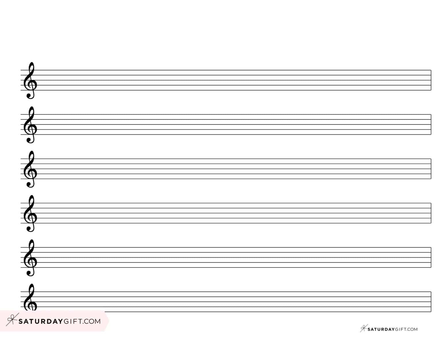 Blank Sheet Music - 100+ Free Printable Staff Paper Templates ...