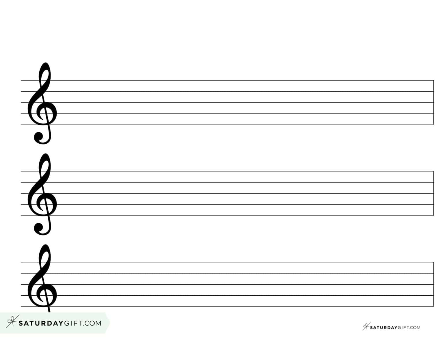 Blank Sheet Music - 100+ Free Printable Staff Paper Templates ...