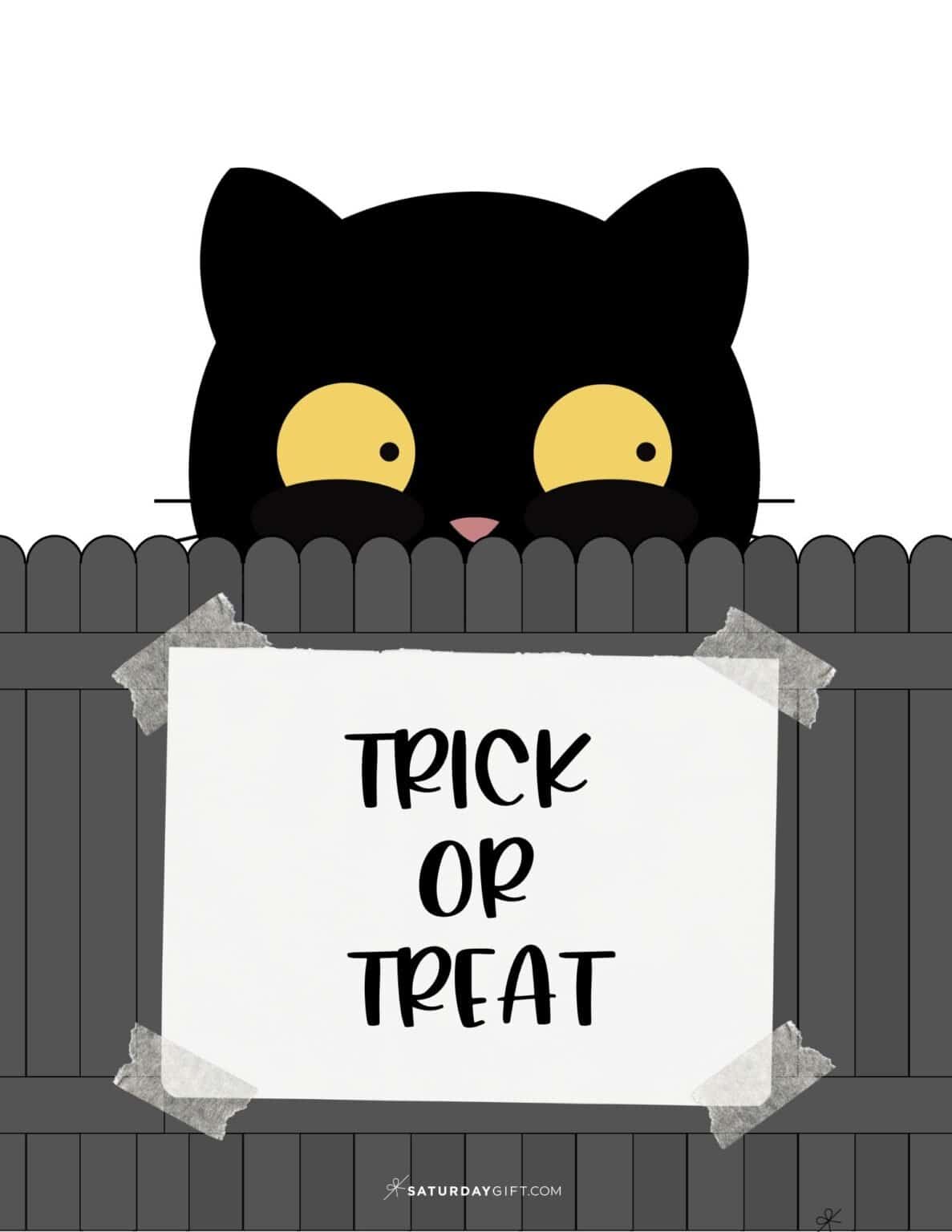 Halloween Signs – 70 Free Printable Trick Or Treat Signs