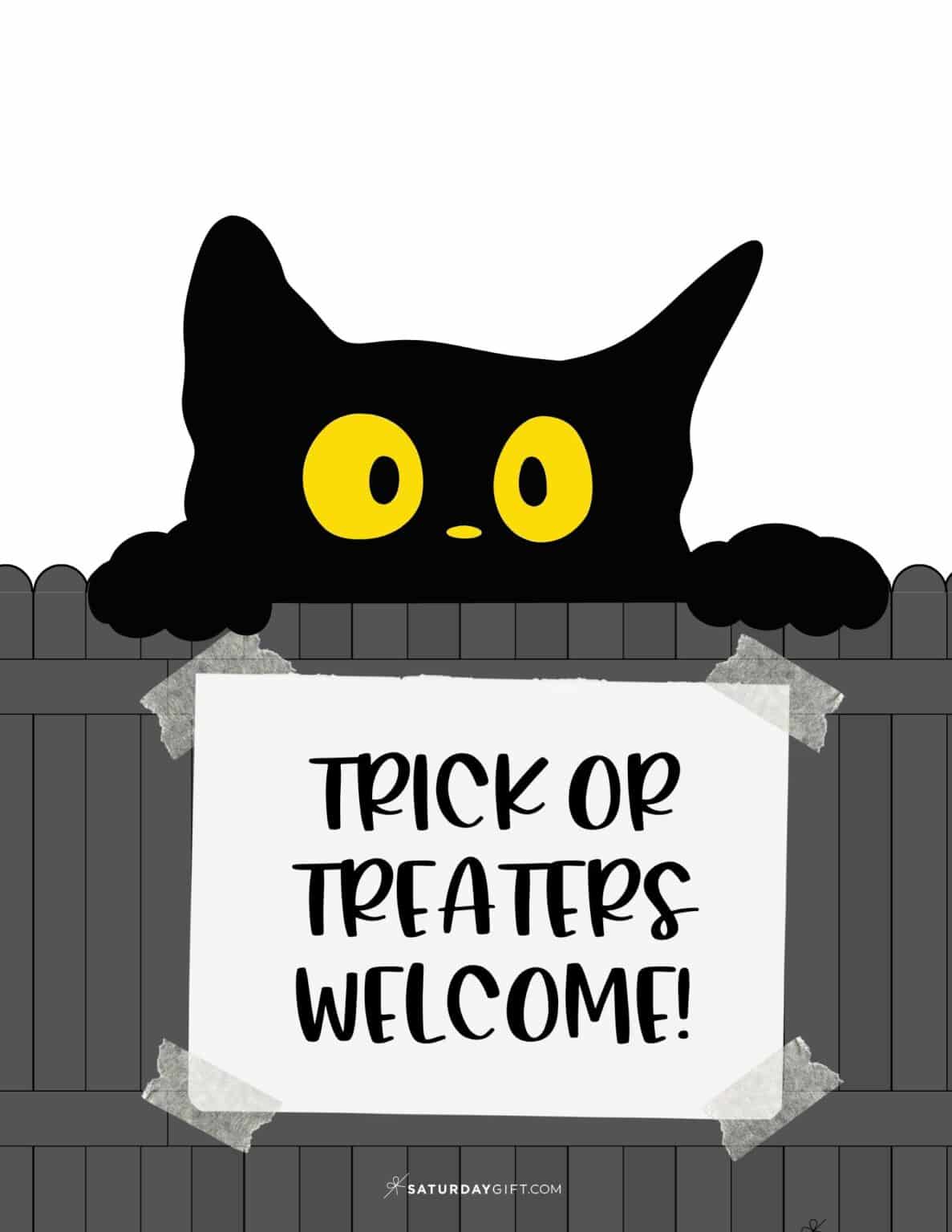 Halloween Signs – 70 Free Printable Trick Or Treat Signs
