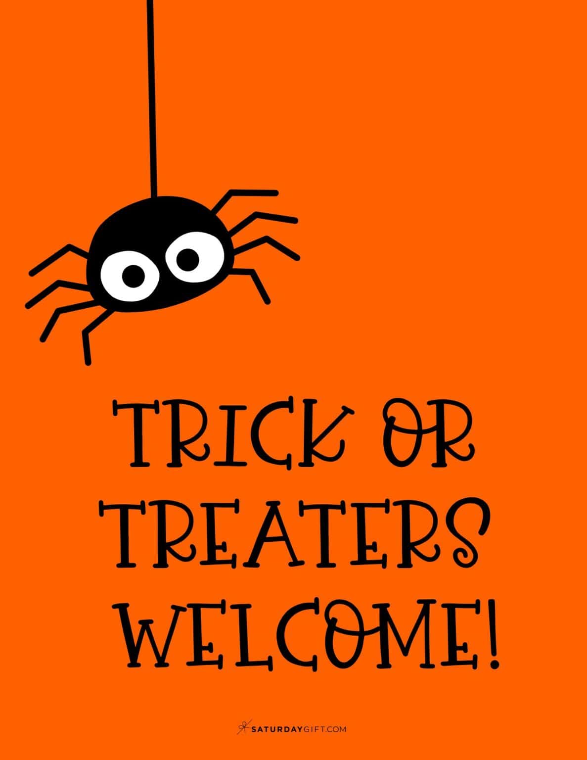 Halloween Signs – 70 Free Printable Trick Or Treat Signs