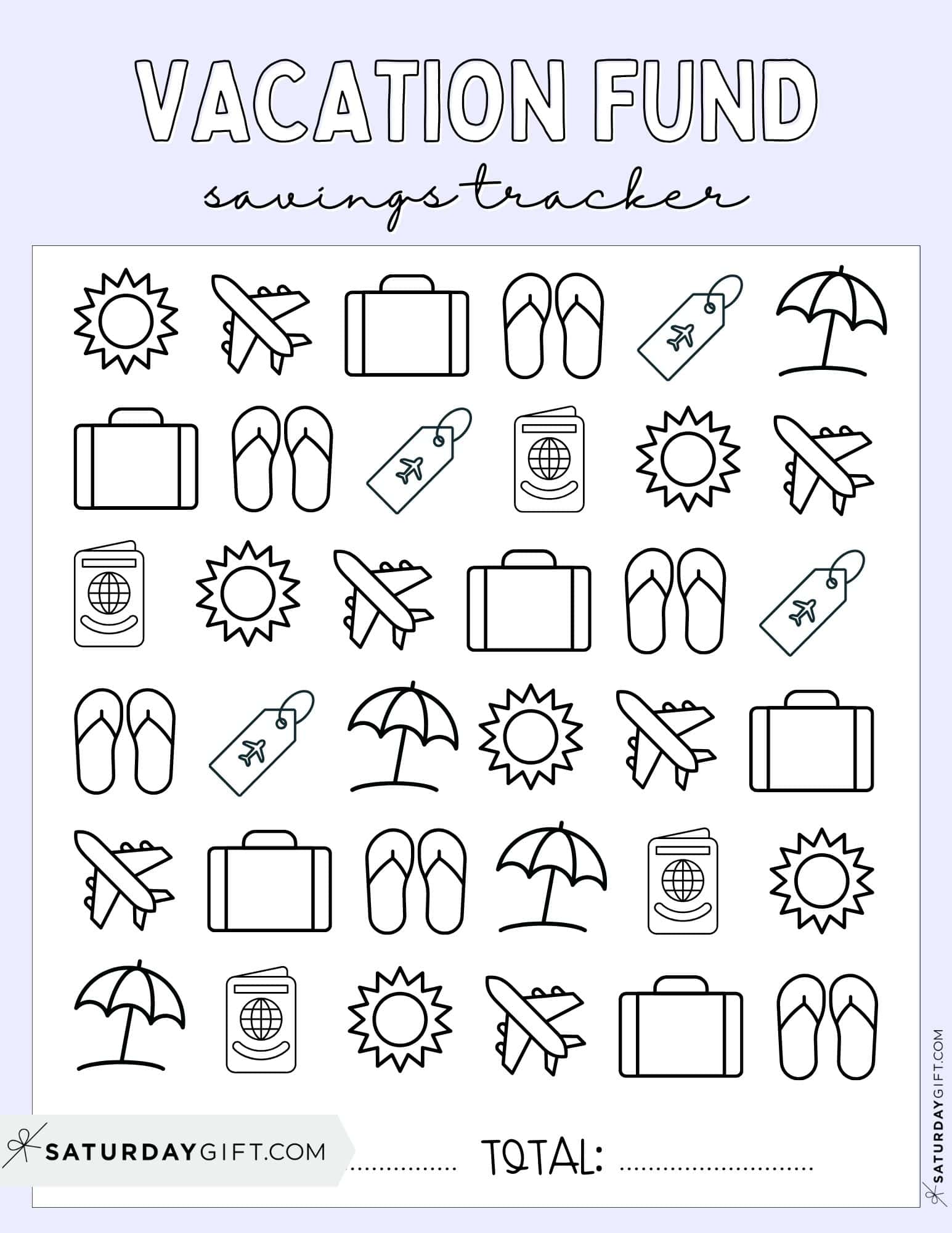 Savings Tracker Printable - 51 Cute & Free Templates