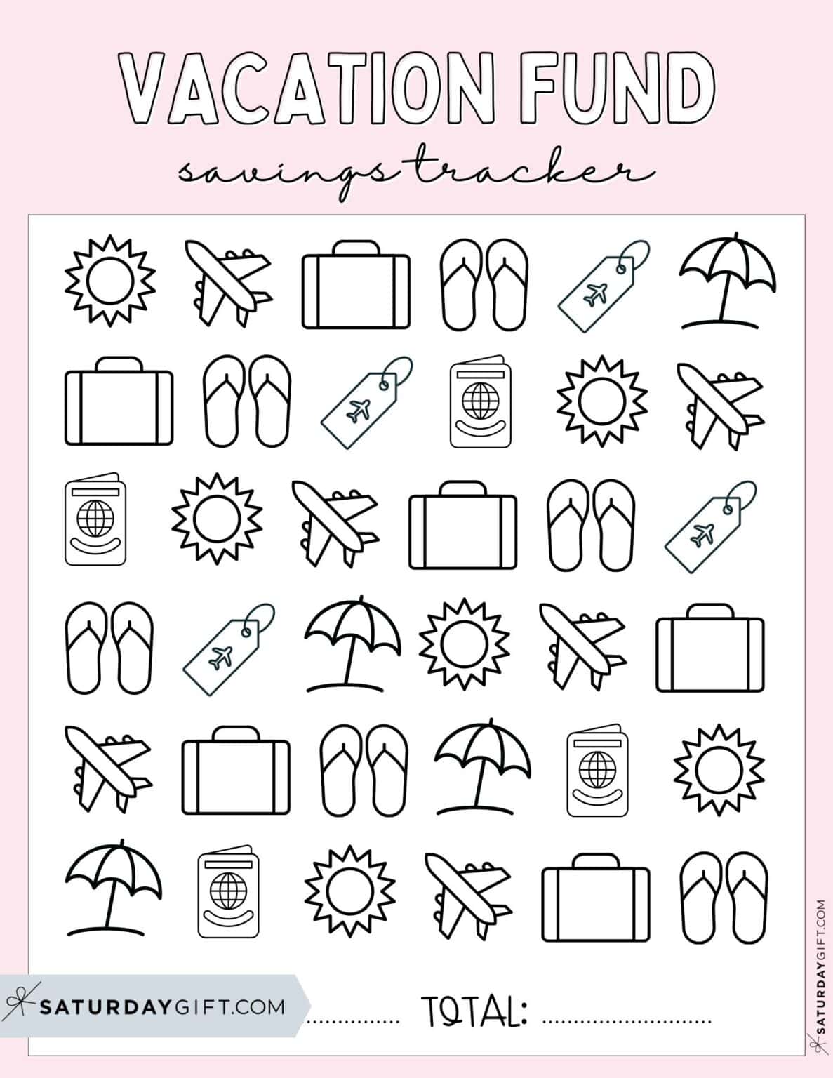 Savings Tracker Printable - 51 Cute & Free Templates