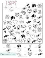 Valentine's Day I Spy printable - Cute & Free | SaturdayGift