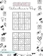 Valentine's Day Sudoku Puzzles - Cute & Free Printables | SaturdayGift