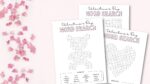 Valentine's Day Word Search - Cute & Free Printables | SaturdayGift