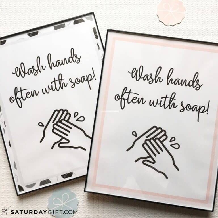 Printable Wash Hands Sign - Cute (& Free!) Wall Art Designs