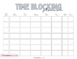 Time Blocking Template – 52 Free Daily & Weekly Time Blocking Printables
