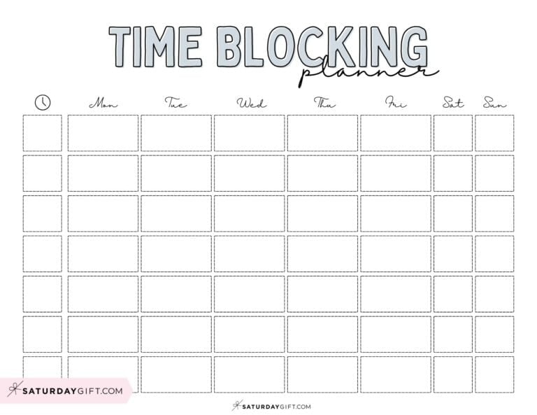 Time Blocking Template – 52 Free Daily & Weekly Time Blocking Printables