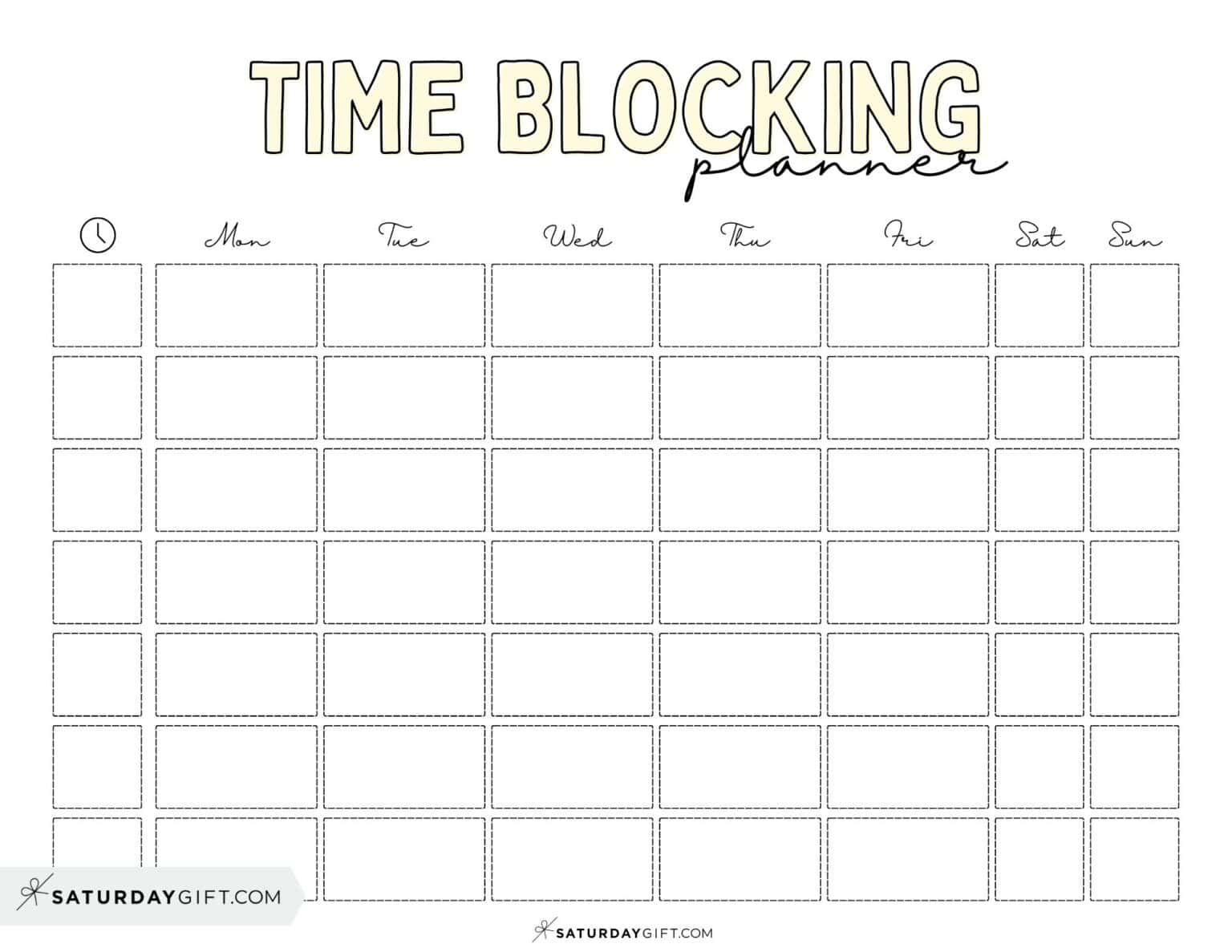 Time Blocking Template – 52 Free Daily & Weekly Time Blocking Printables