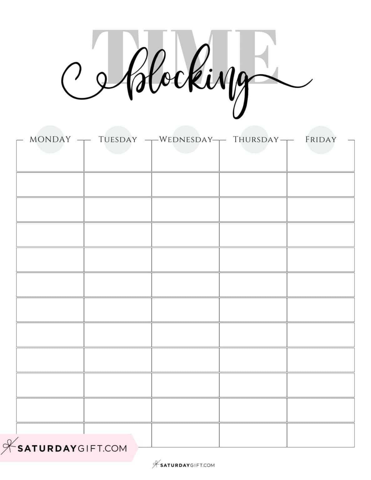Time Blocking Template – 52 Free Daily & Weekly Time Blocking Printables