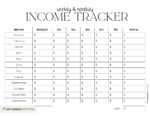 Income Tracker Printable - 19 Cute & Free Printable Templates