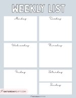Weekly planner printable - 39 cute free weekly calendar templates ...