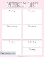 Weekly planner printable - 39 cute free weekly calendar templates ...