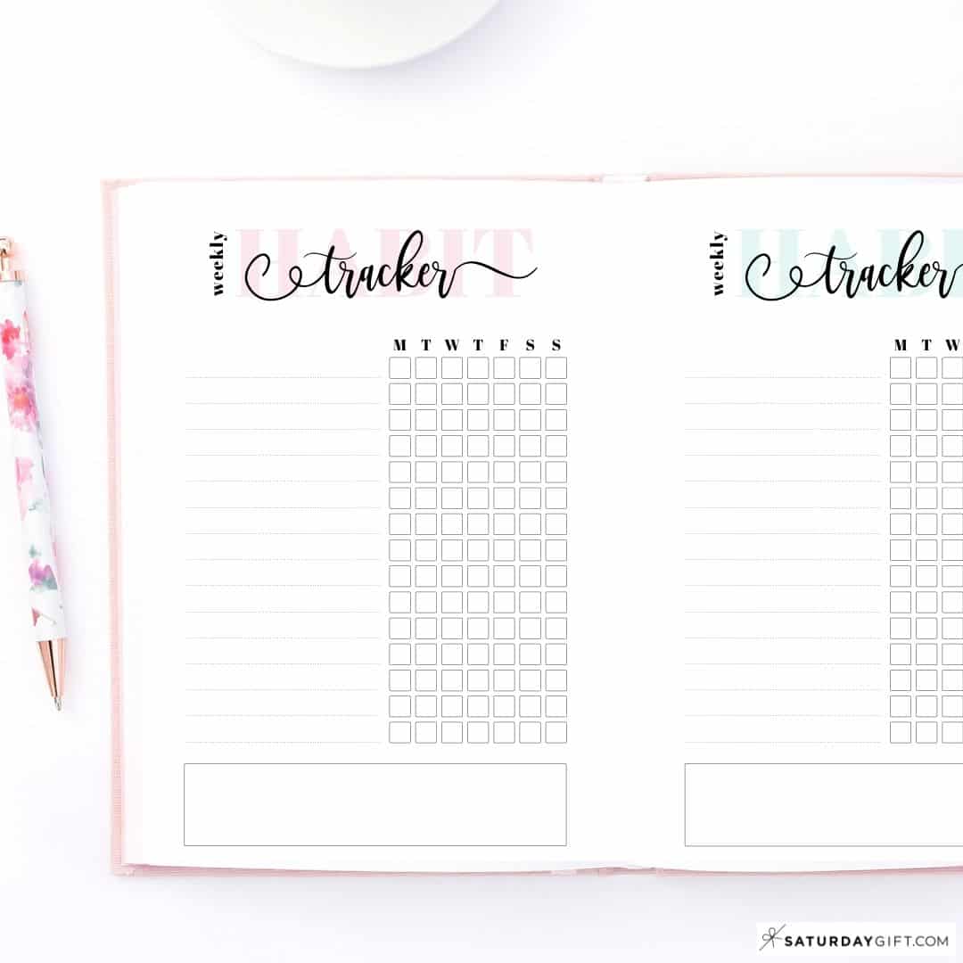 Habit Tracker Printable - 43 Cute & Free Printable Habit Trackers