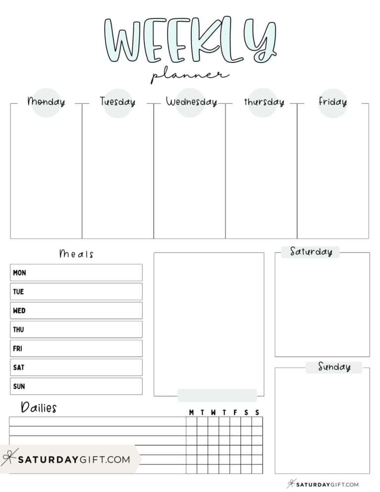 Winter Planner - 21 Pages - Cute & Free Printables