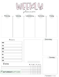 Summer Planner - 21 Cute & Free Printables