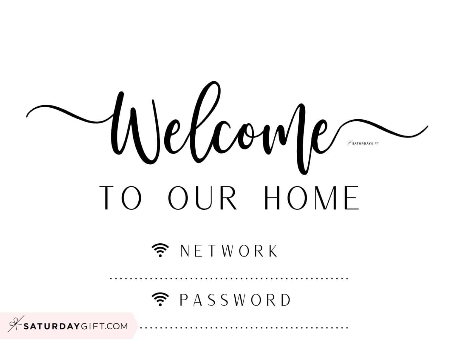 WiFi Password Sign - 11 Cute & Free Printable Templates