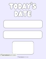 Today Is Worksheets - Cute & Free Today's Date Printables