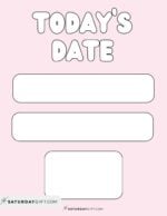 "Today Is" Worksheets - Cute & Free Today's Date Printables