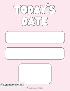 "Today Is" Worksheets - Cute & Free Today's Date Printables