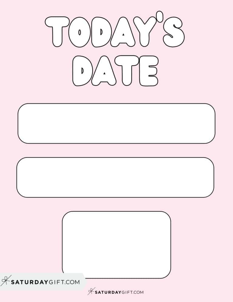 "Today Is" Worksheets - Cute & Free Today's Date Printables