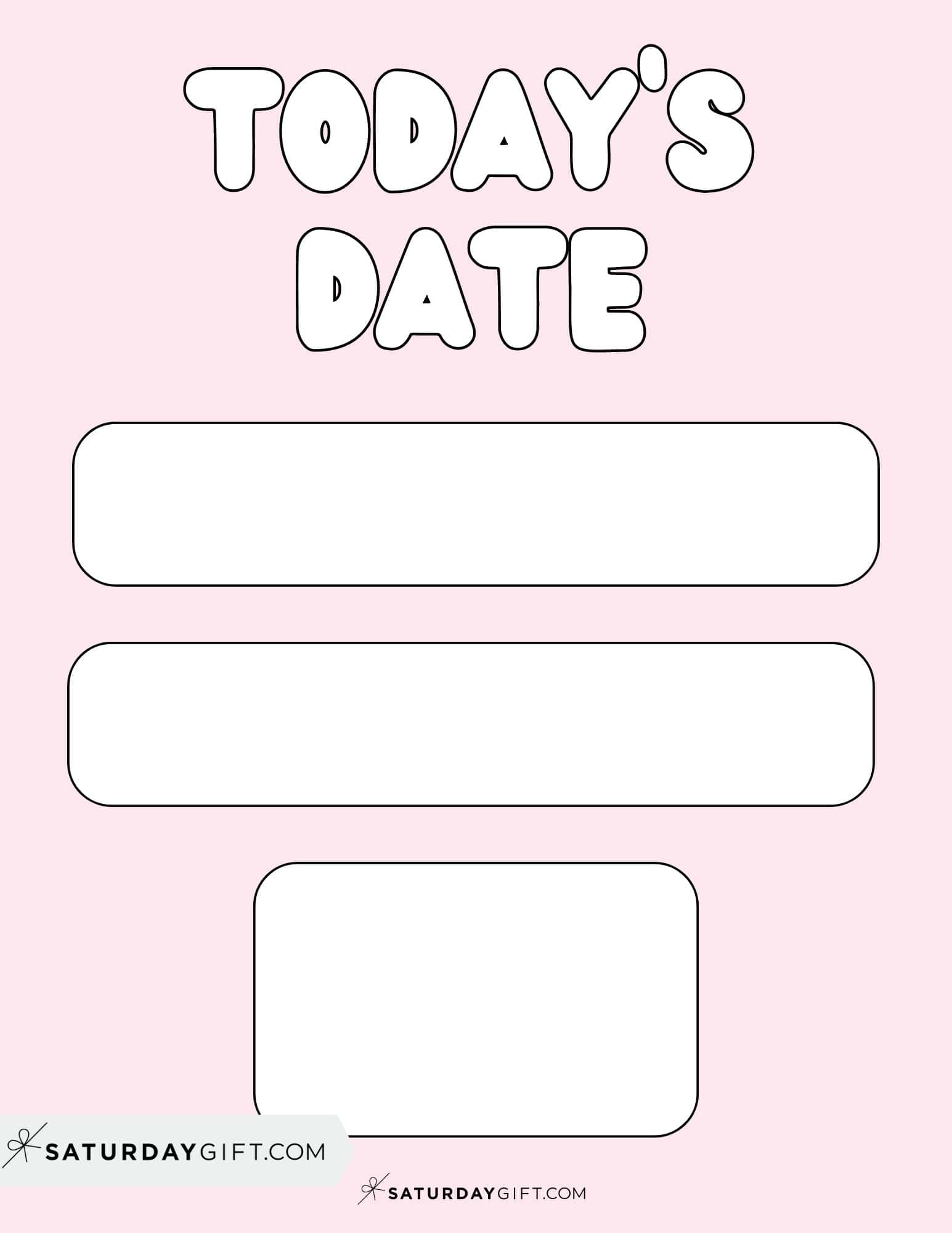 "Today Is" Worksheets - Cute & Free Today's Date Printables