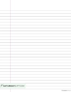 Lined Paper Printable Templates - 38 Free Printables | SaturdayGift
