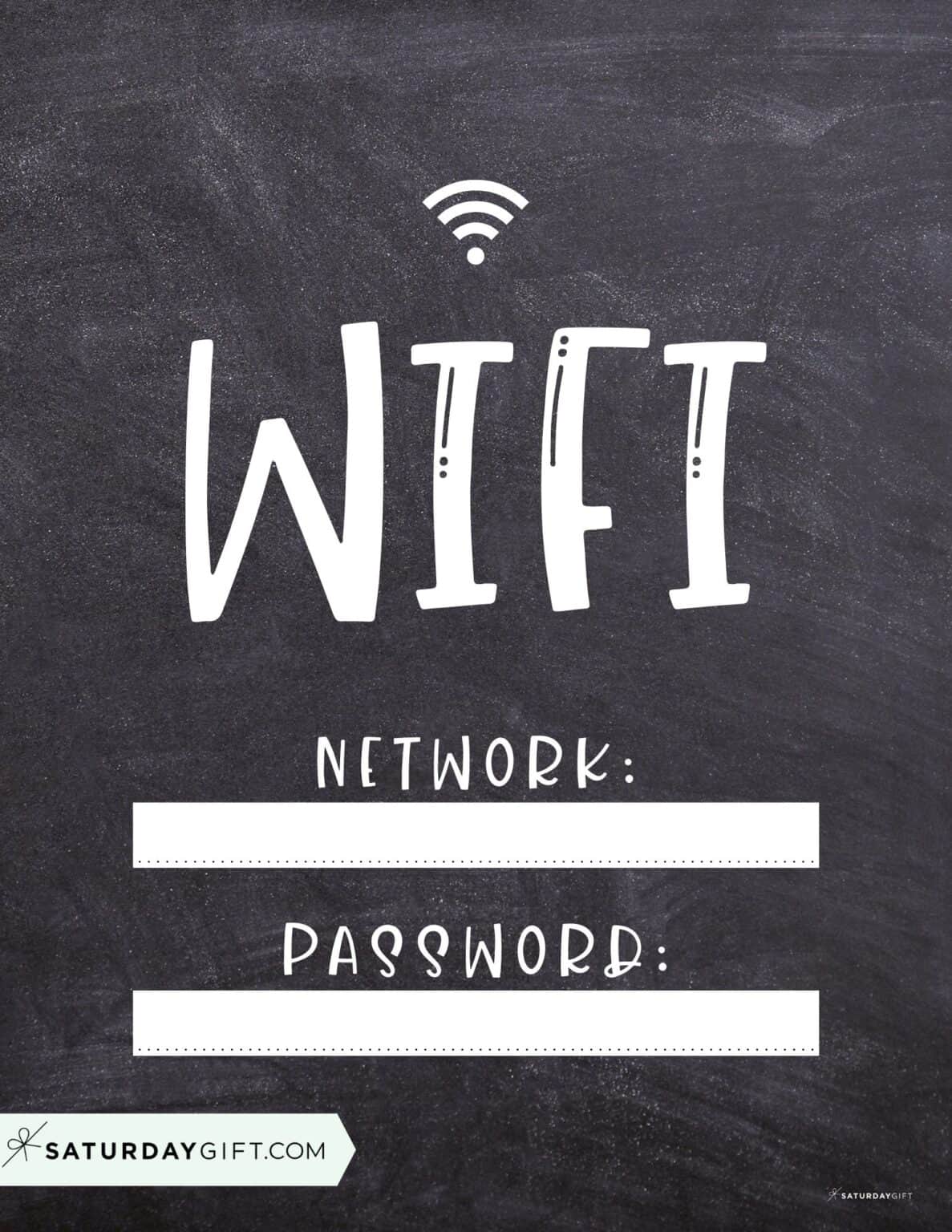 WiFi Password Sign - 11 Cute & Free Printable Templates