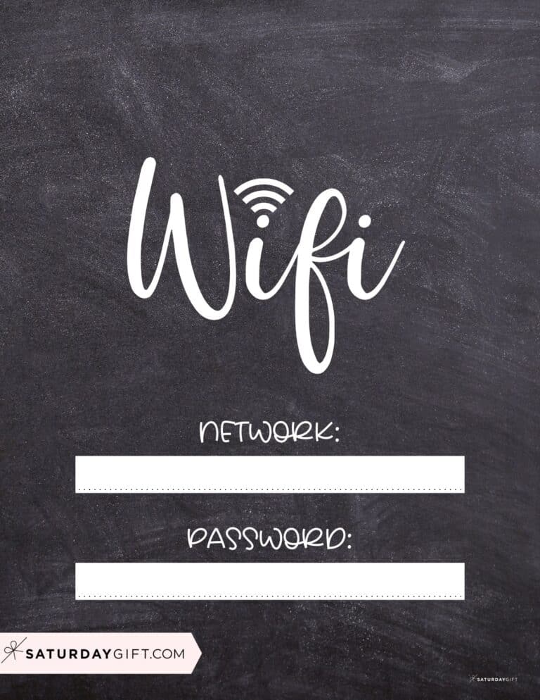 WiFi Password Sign - 11 Cute & Free Printable Templates