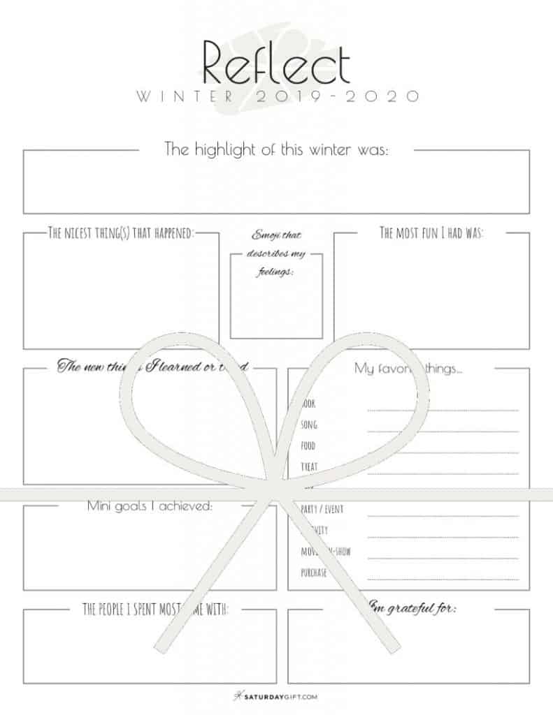 Winter Reflection Worksheet That'll Prepare You To Set Goals For Spring