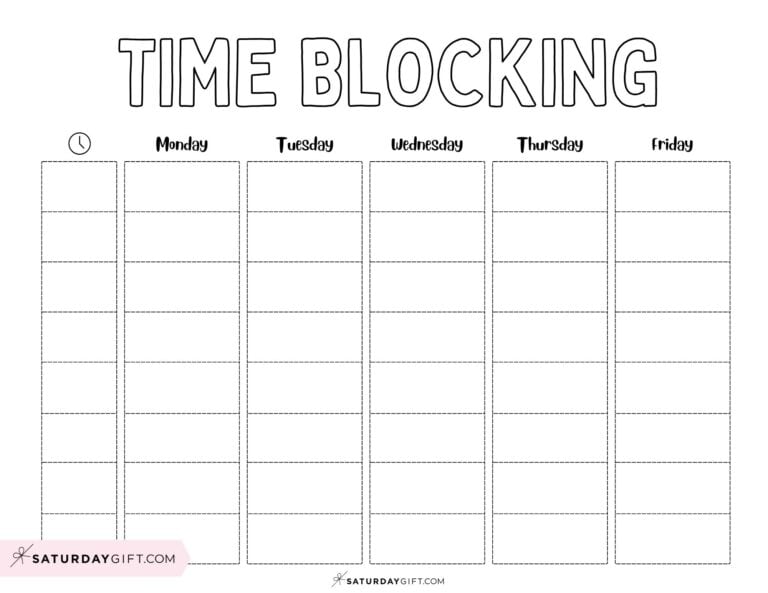 Time Blocking Template – 52 Free Daily & Weekly Time Blocking Printables