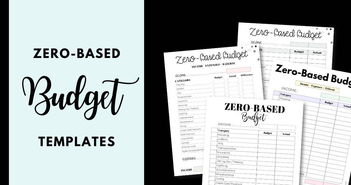 Zero-Based Budget Template - 7 Cute & Free Printables (+ Tips)